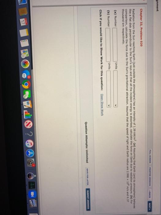 Solved gnment FULL SCREEN PRINTER VERSION BACK NEXT Chapter | Chegg.com