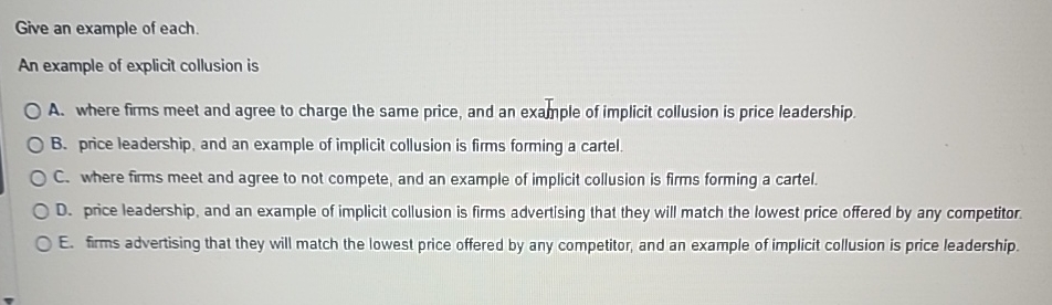 Solved Give an example of each.An example of explicit | Chegg.com