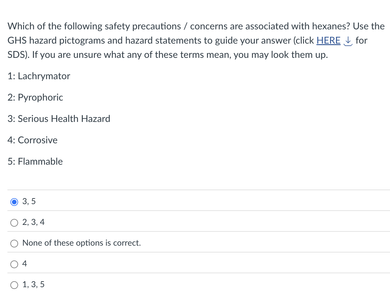 Solved Which of the following safety precautions / ﻿concerns | Chegg.com