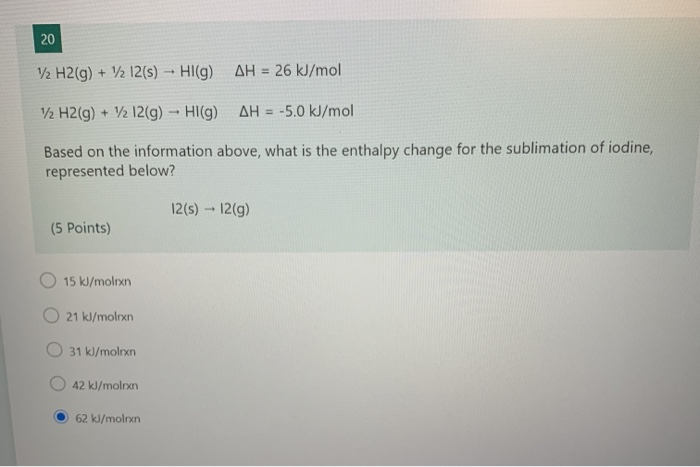 Solved 11 Given the following thermochemical equation KOH | Chegg.com