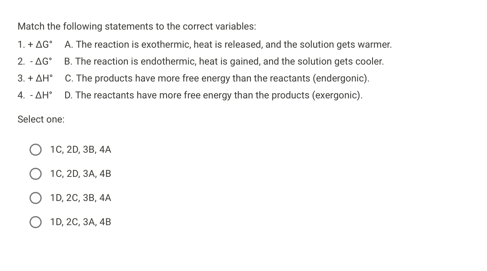 Solved Match the following statements to the correct | Chegg.com