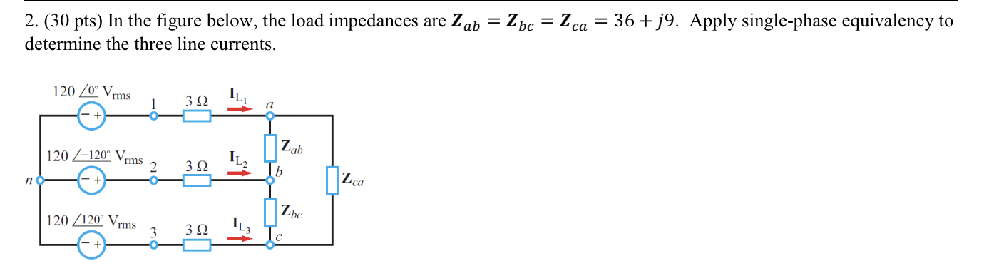 Solved In the figure below, the load impedances are | Chegg.com