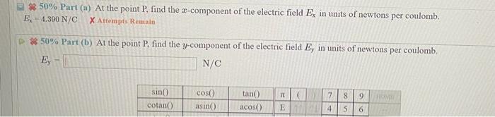 Solved (6%) Problem 13: Charge q1=−3.5nC is located at the | Chegg.com
