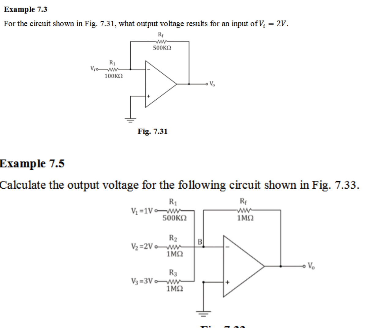 Solved Example 7.3 ﻿For the circuit shown in Fig. 7.31, | Chegg.com
