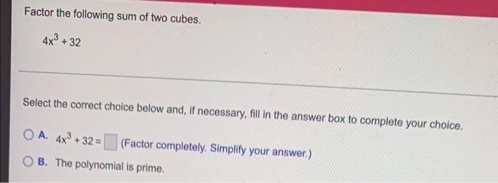 Solved Factor completely 45x2 - 45x – 20 - Select the | Chegg.com