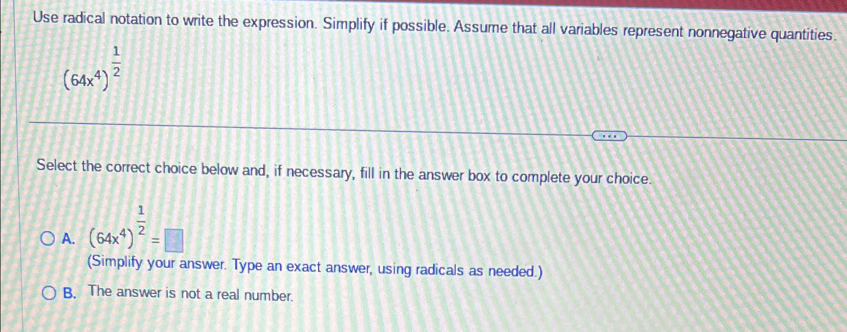 Solved Use Radical Notation To Write The Expression
