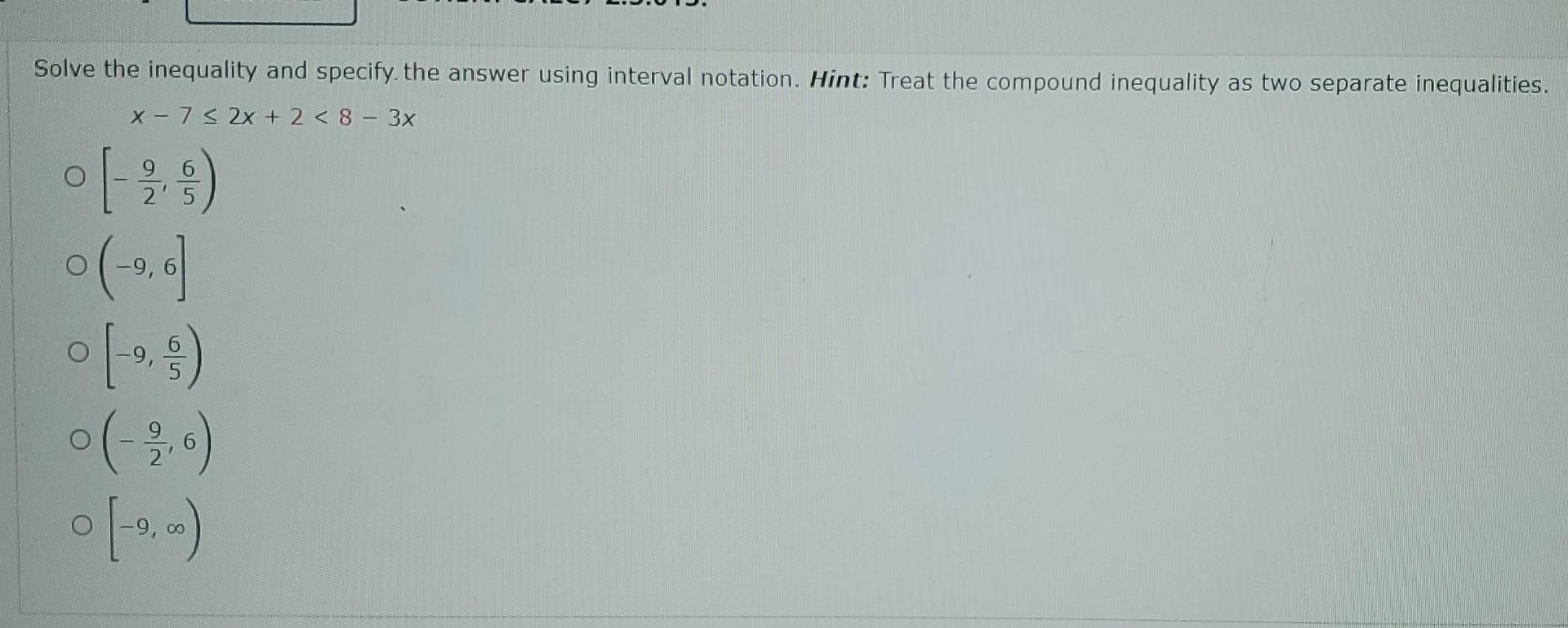 Solved Solve the inequality and specify the answer using | Chegg.com Solved Solve the inequality and specify the answer using | Chegg.com