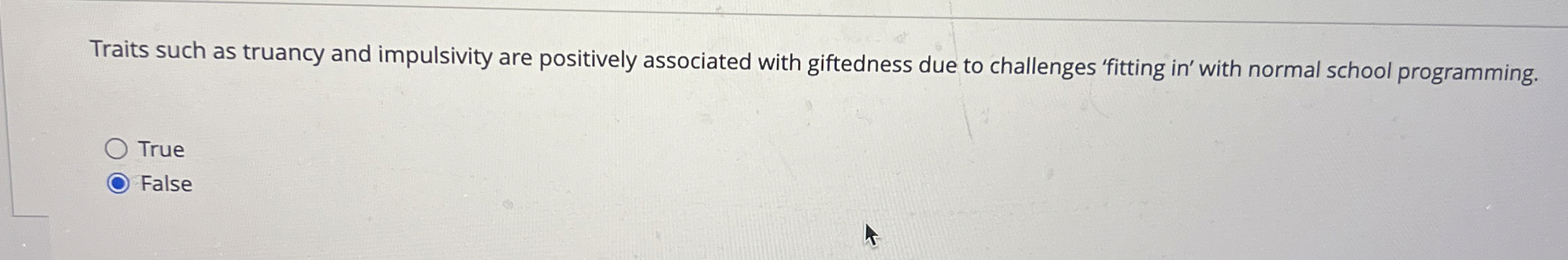 Solved Traits such as truancy and impulsivity are positively | Chegg.com