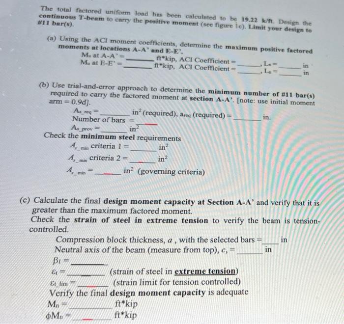 Solved The total factored uniform lond has been calculated | Chegg.com