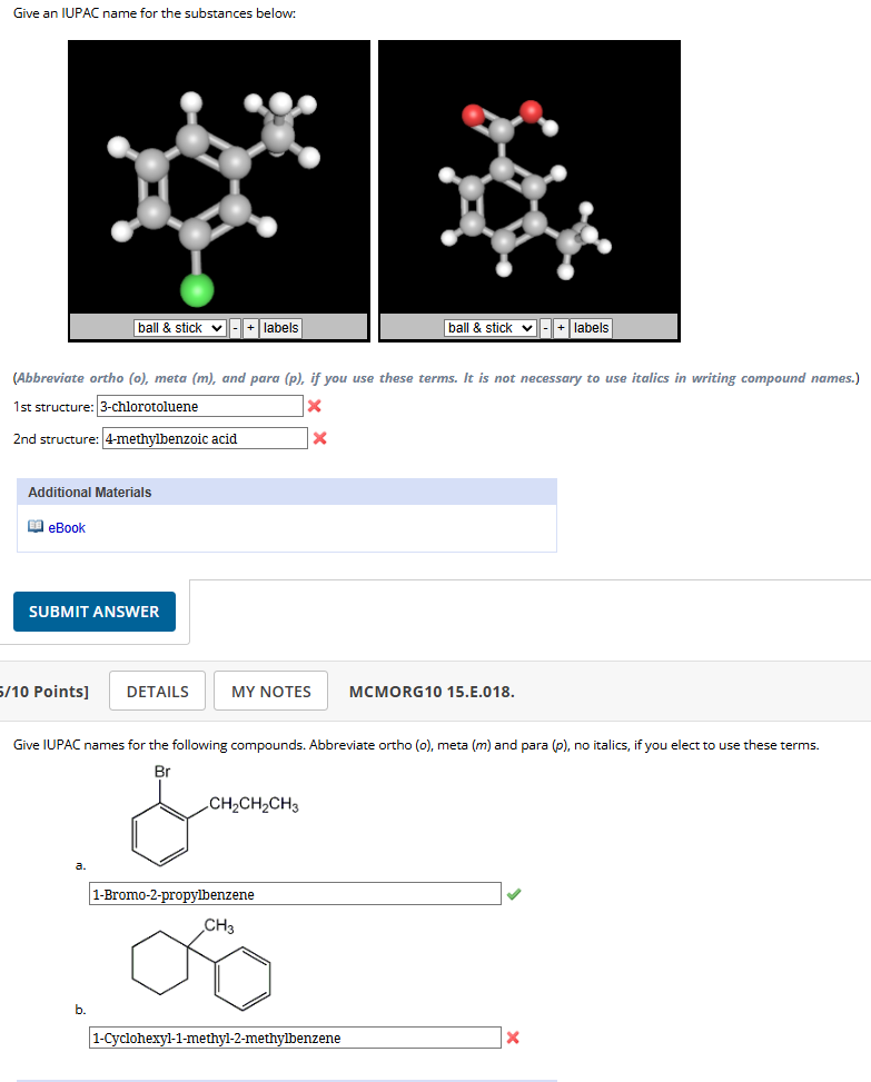 Solved ch 15 ﻿Give an IUPAC name for the substances below: | Chegg.com