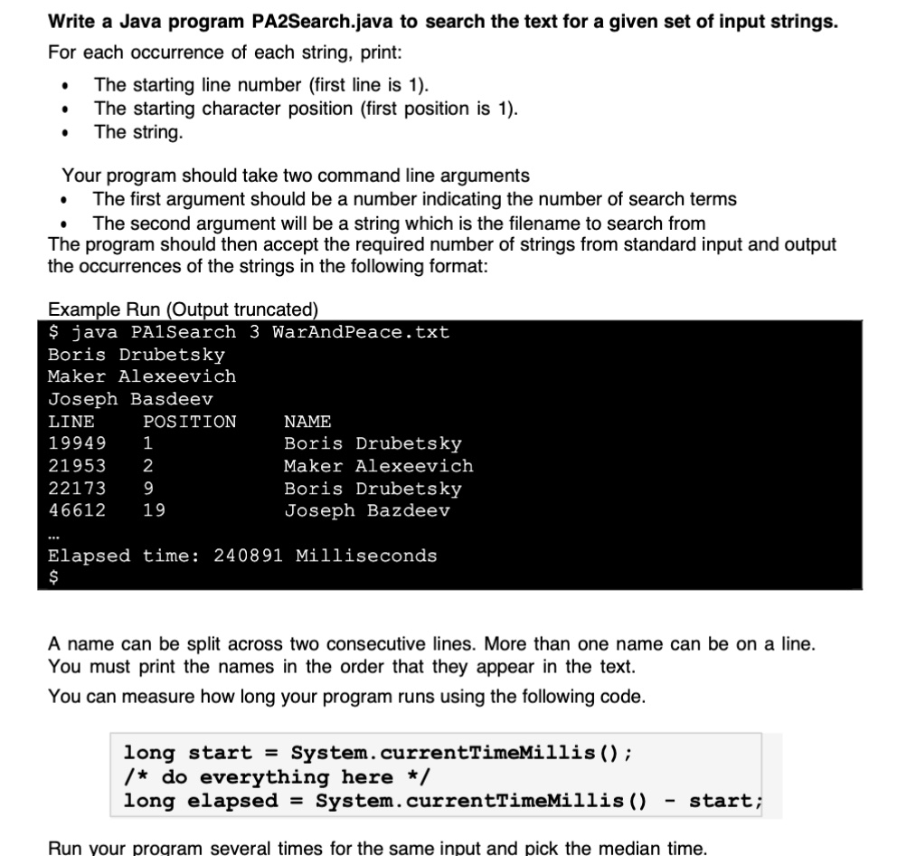 Solved A name can be split across two consecutive lines. | Chegg.com