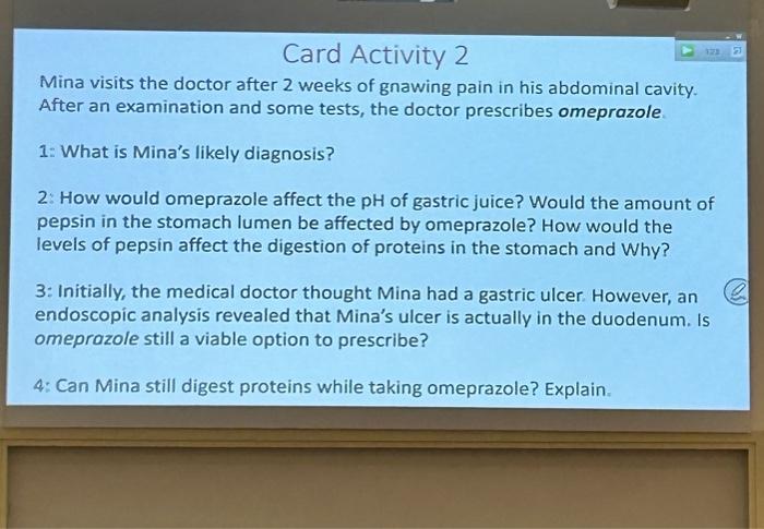Solved ASAP PLS Card Activity 2- Mina visits the doctor | Chegg.com