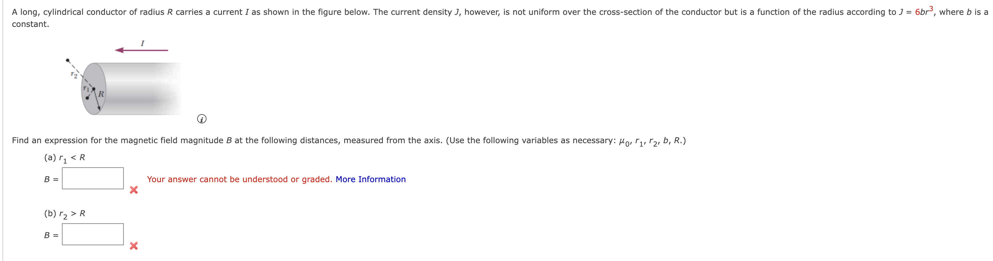 Solved constant.iFind an expression for the magnetic field | Chegg.com