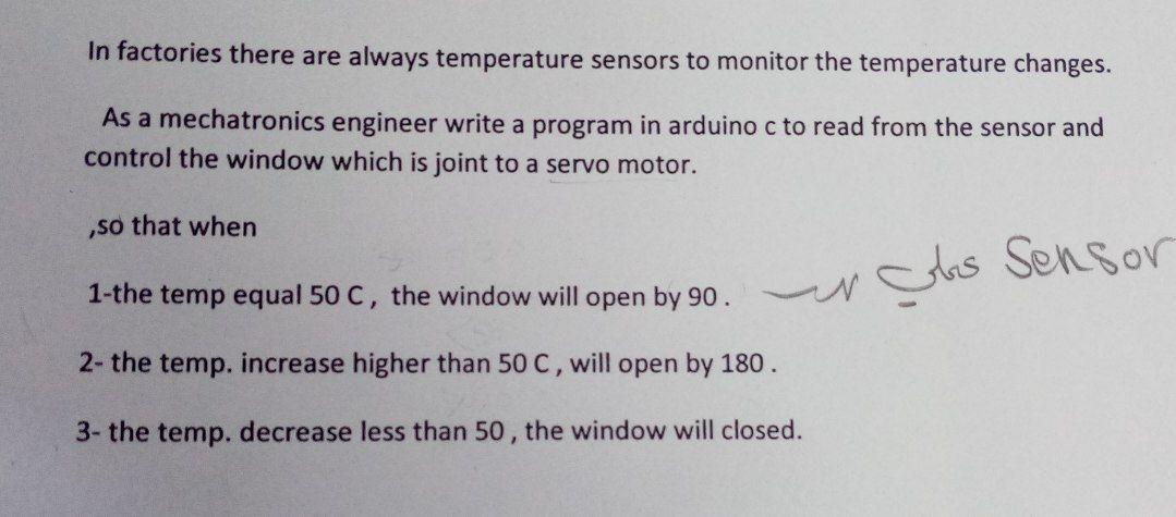 Solved In factories there are always temperature sensors to | Chegg.com