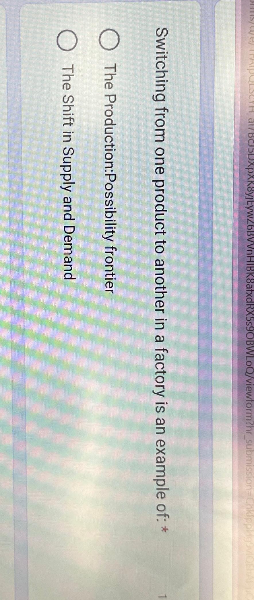 Solved Switching from one product to another in a factory is | Chegg.com