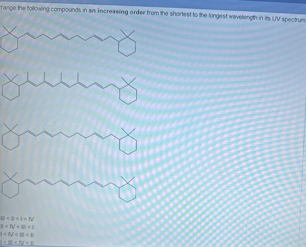 Solved range the following compounds in an increasing order | Chegg.com