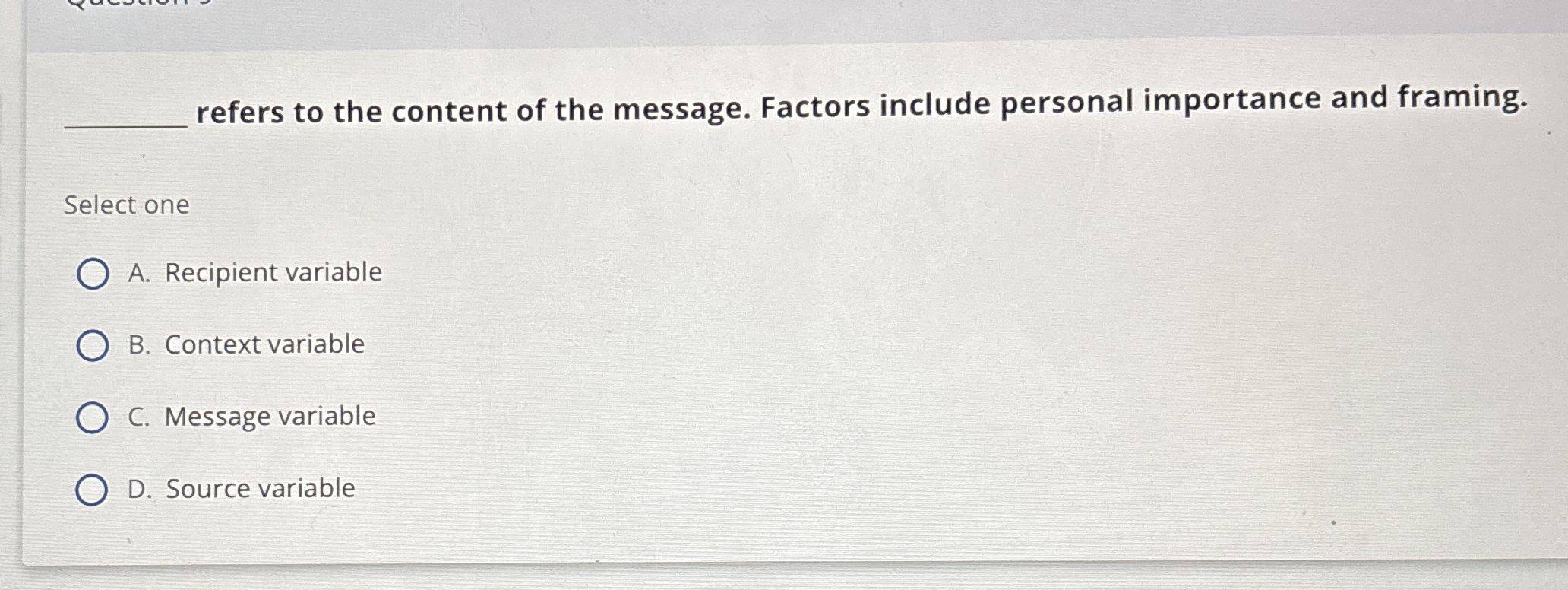 Solved refers to the content of the message. Factors include | Chegg.com