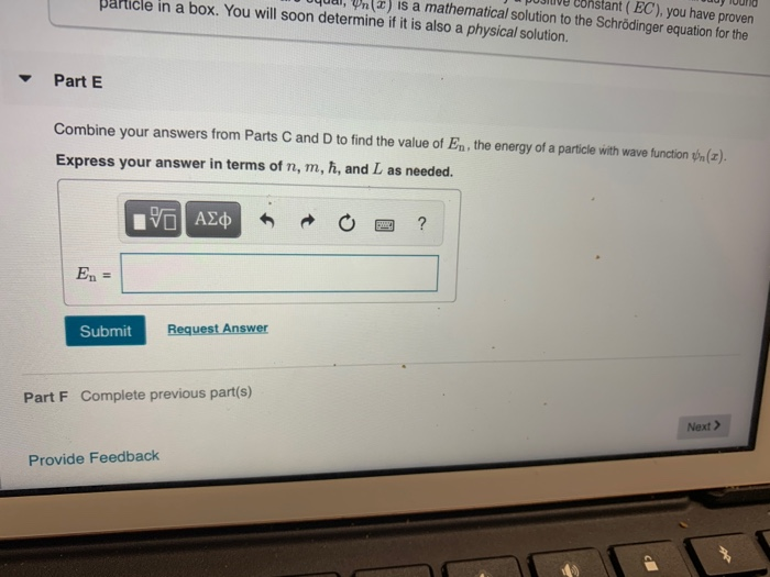 Solved ( 4 of 11 Part C Constants Periodic Table E is an as | Chegg.com