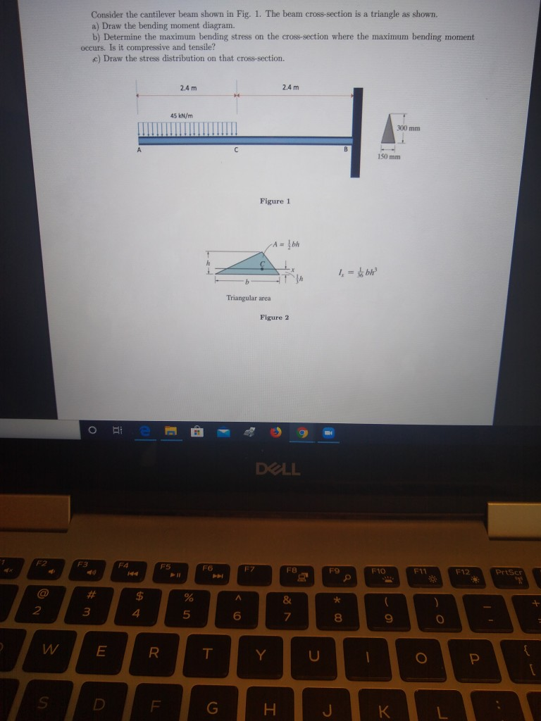 Solved Consider the cantilever beam shown in Fig. 1. The | Chegg.com