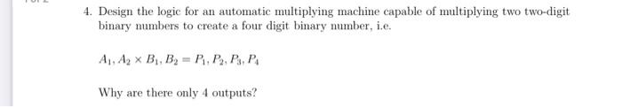 Solved 4. Design the logic for an automatic multiplying | Chegg.com
