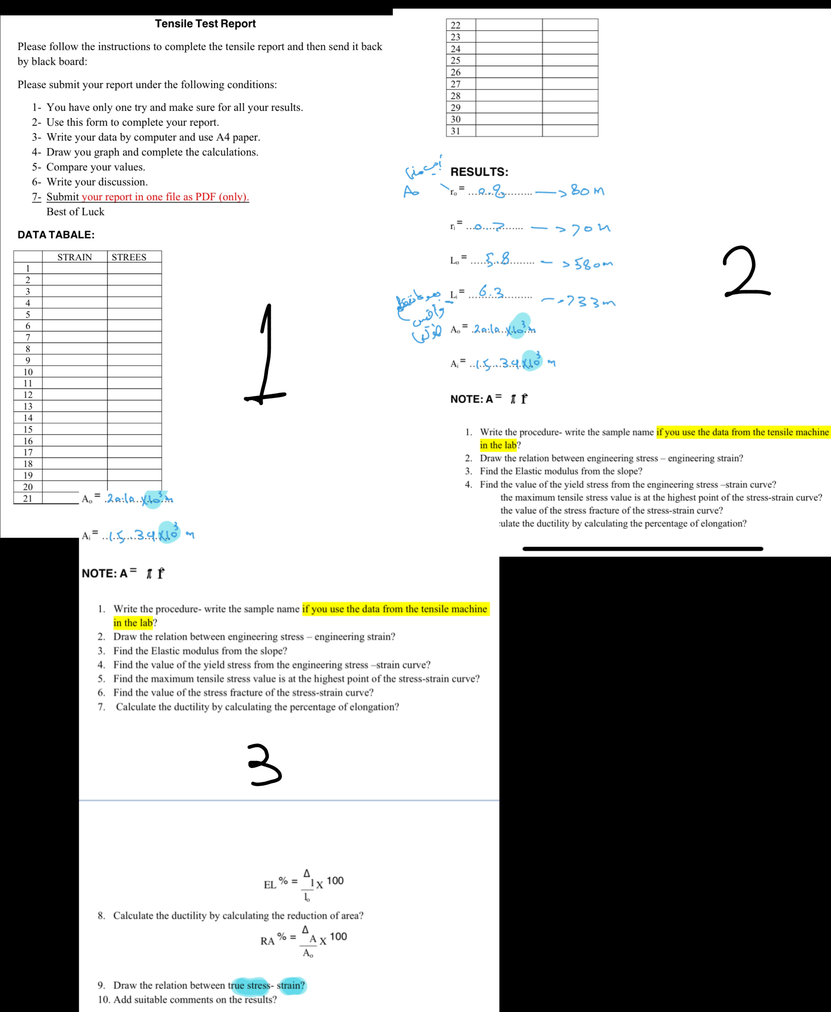 Solved I need to solve this report, and I divided what was | Chegg.com