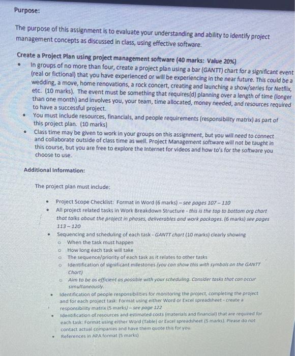 Purpose: The purpose of this assignment is to | Chegg.com