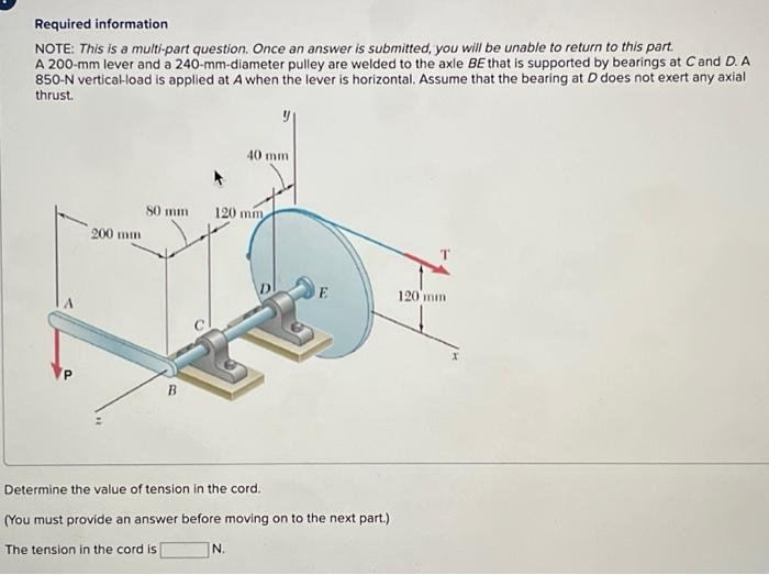 Solved Required information NOTE: This is a multi-part | Chegg.com