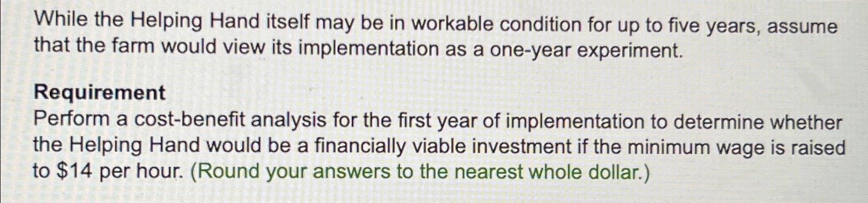 Solved While the Helping Hand itself may be in workable | Chegg.com