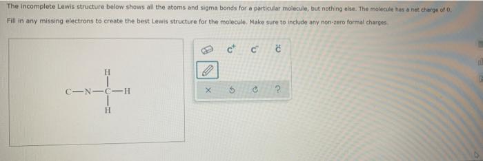 Solved The incomplete Lewis structure below shows all the | Chegg.com