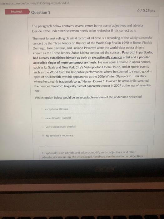 The paragraph below contains several errors in the | Chegg.com