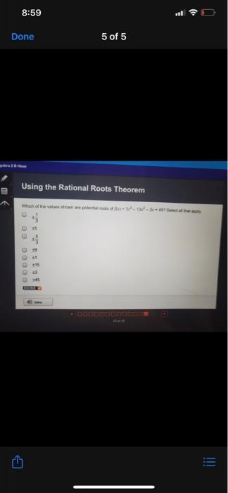 Solved The Rational Roots Theorem Instruction Active THINK | Chegg.com