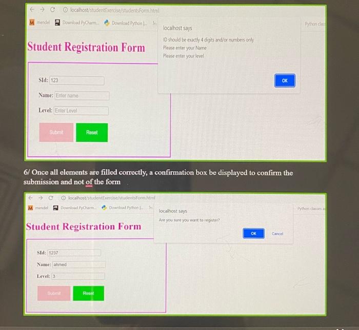 Solved Student Registration Form SId: Name: Level: To solve | Chegg.com