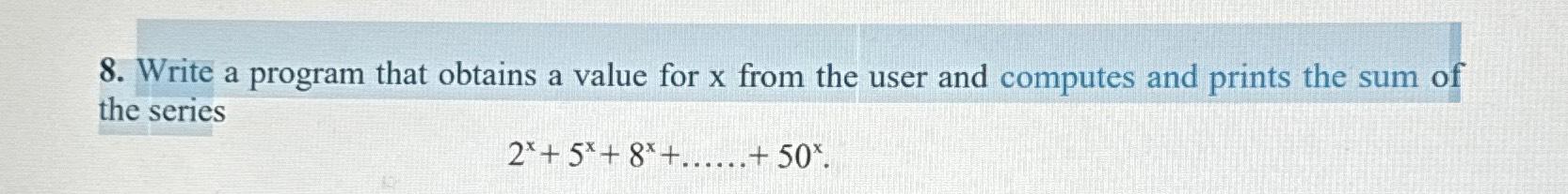 Write a program In C++ ﻿that obtains a value for x | Chegg.com