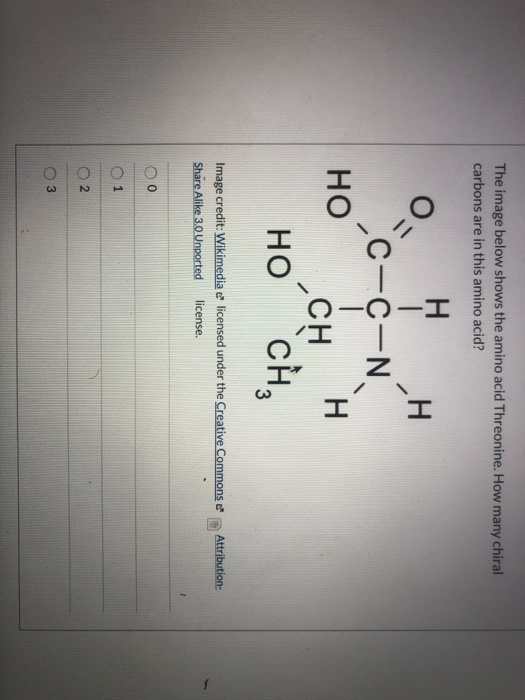 Solved The image below shows the amino acid Threonine. How | Chegg.com