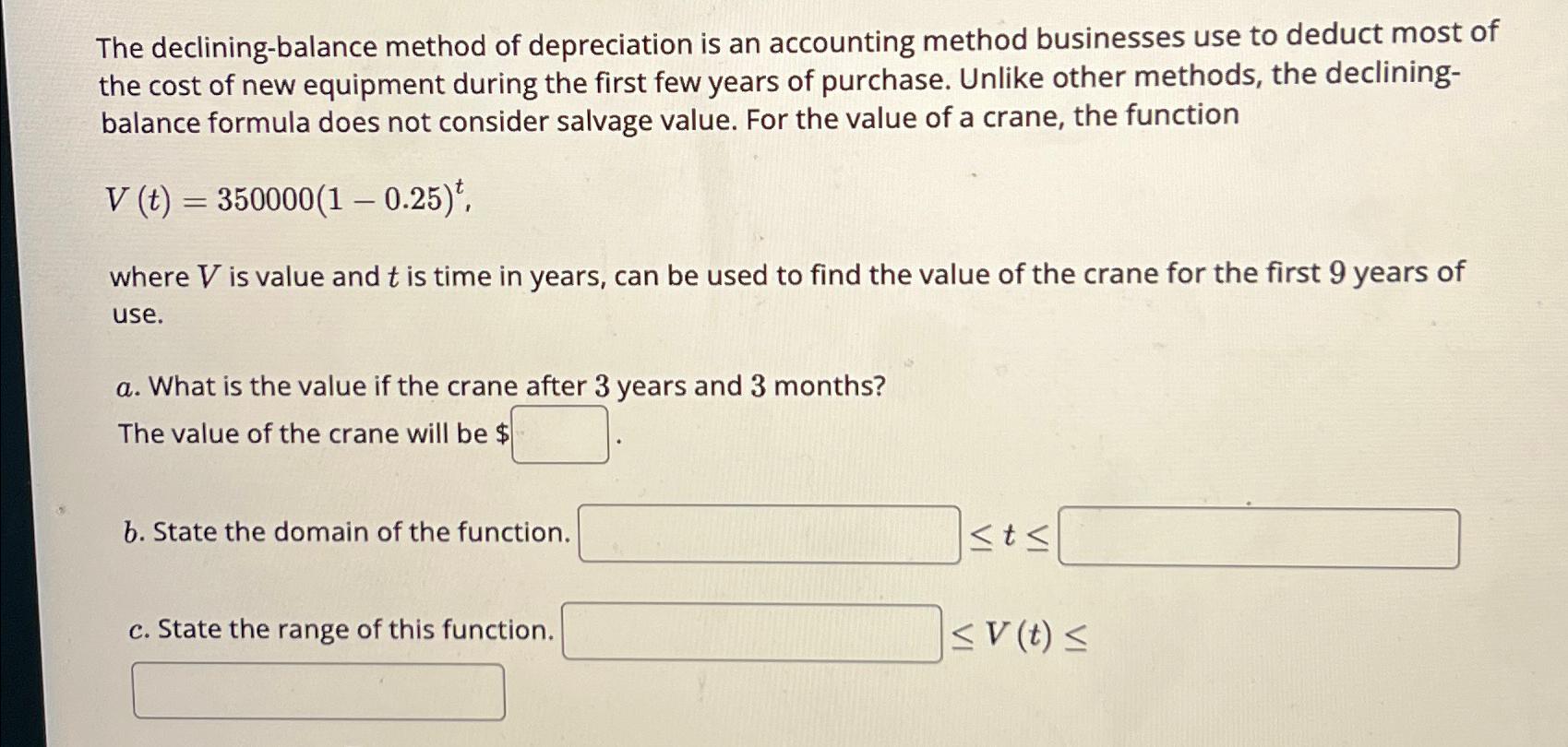 Solved The declining-balance method of depreciation is an | Chegg.com