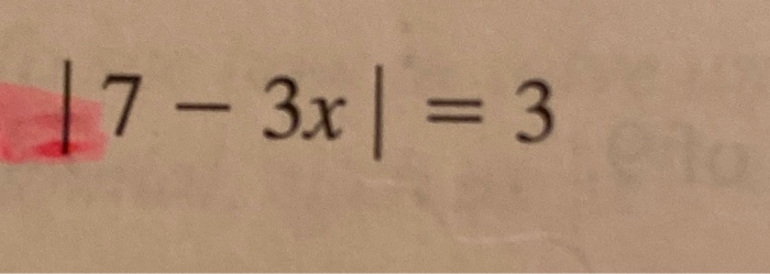 Solved 17 - 3x| = 3 | Chegg.com