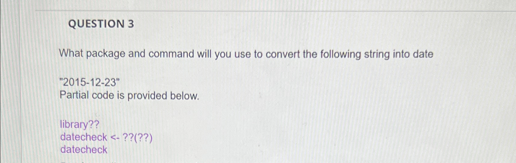 Solved QUESTION 3What package and command will you use to | Chegg.com