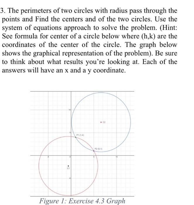 Solved use matlab find the C1 and C2 for the two circlethe | Chegg.com