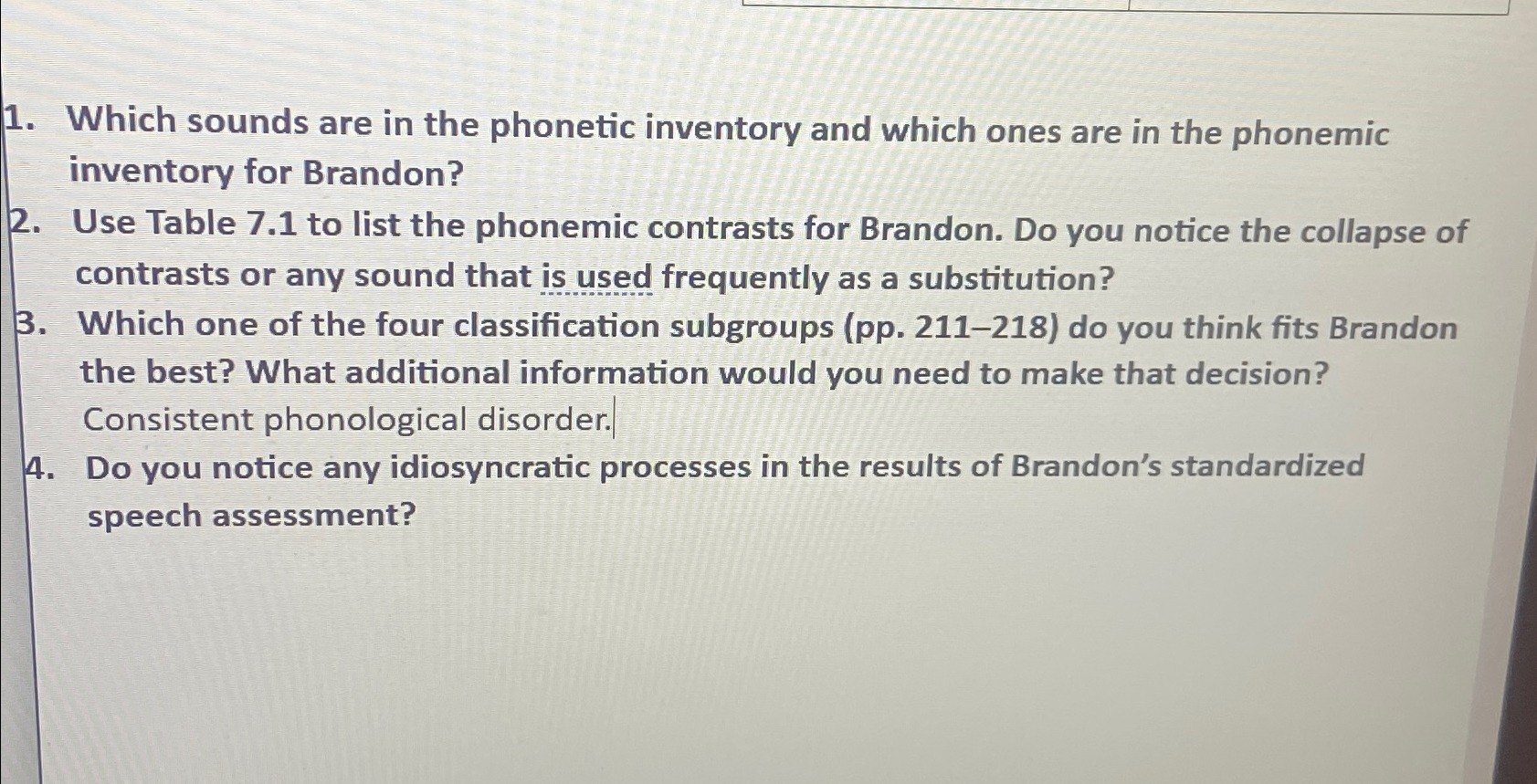 Which sounds are in the phonetic inventory and which | Chegg.com