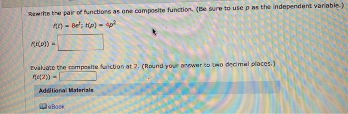 Solved Rewrite the pair of functions as one composite | Chegg.com