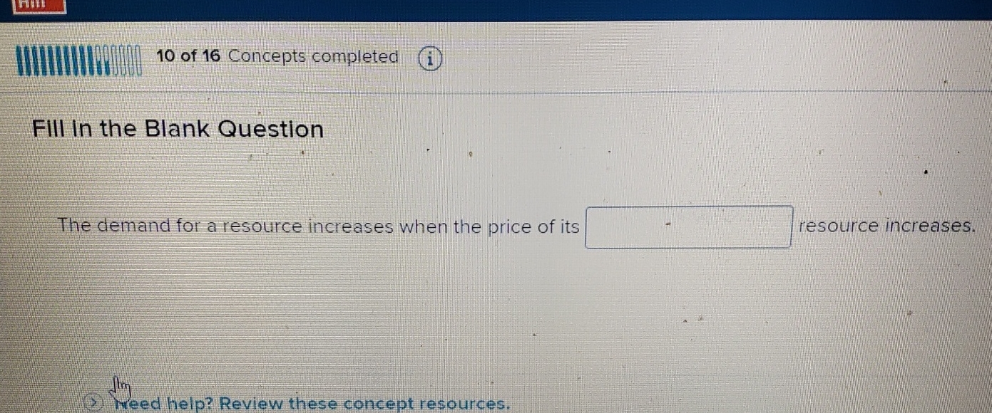 Solved The demand for a resource increases when the price of | Chegg.com