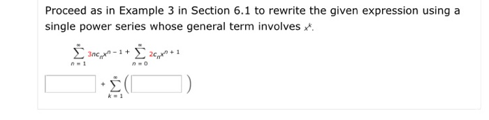 Solved Proceed as in Example 3 in Section 6.1 to rewrite the | Chegg.com