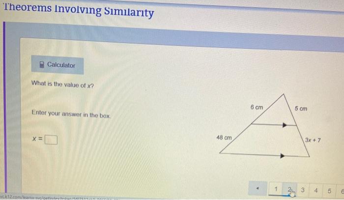 Solved Theorems involving Similarity Calculator What is the | Chegg.com