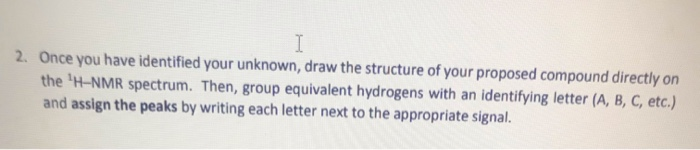 Solved 2. Once you have identified your unknown, draw the | Chegg.com