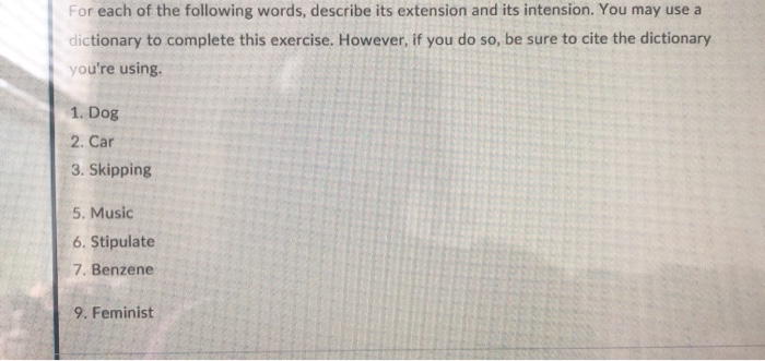 Solved For each of the following words, describe its | Chegg.com