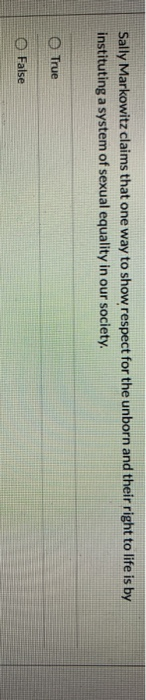 Solved Sally Markowitz claims that one way to show respect | Chegg.com