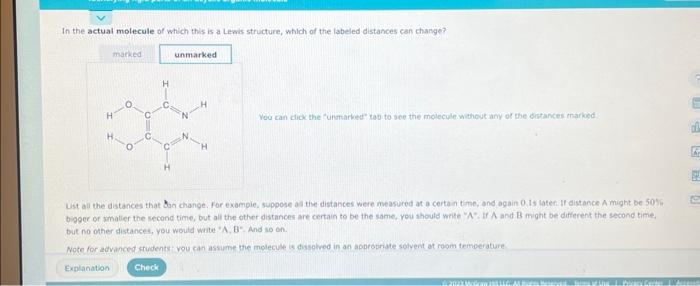 In the actual molecule of which this is a Lewis | Chegg.com