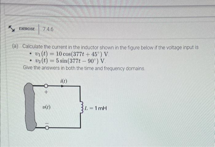 Solved (a) Calculate the current in the inductor shown in | Chegg.com