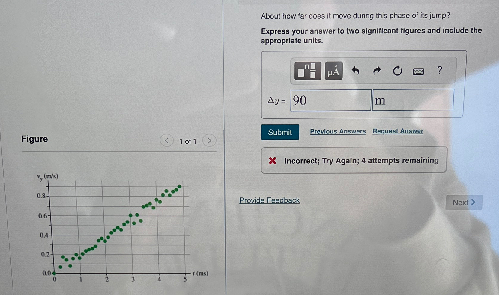 Solved About how far does it move during this phase of its | Chegg.com