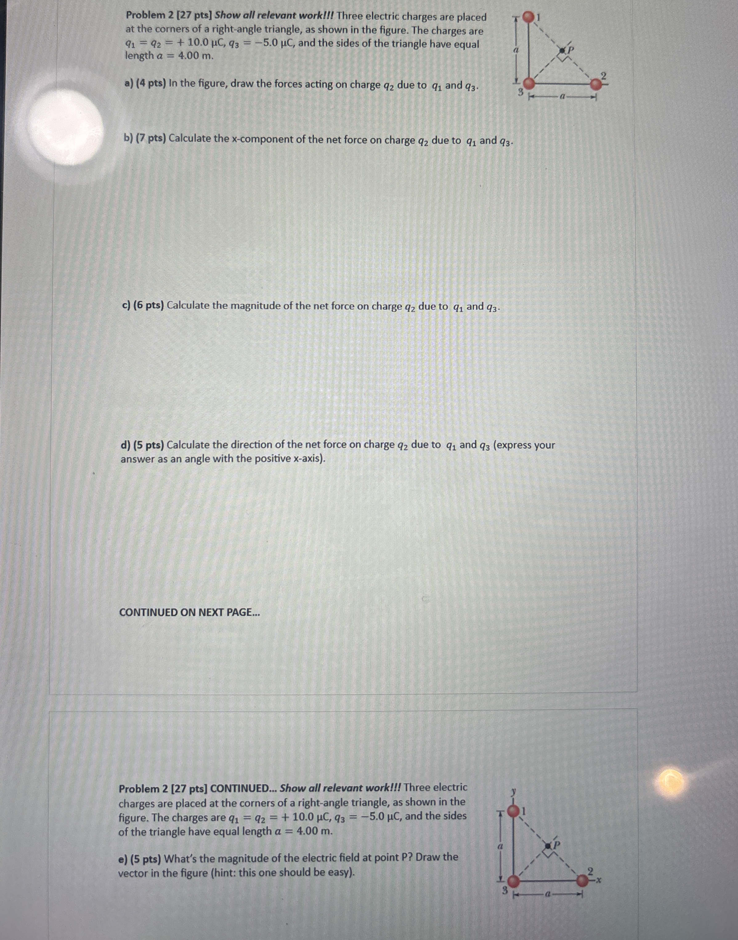 Solved Problem 2 [27 ﻿pts] ﻿Show all relevant work!!! Three | Chegg.com